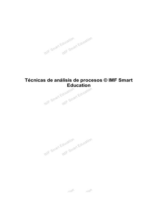 Técnicas De Análisis De Procesos Descargar Gratis Pdf Calidad
