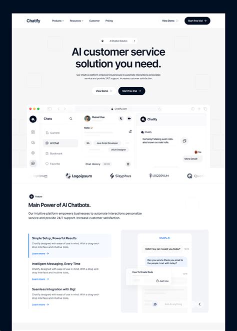 Ai Chatbot Saas Website Design Behance