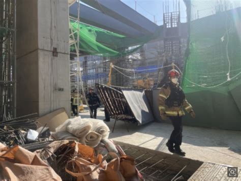 사고사례 230111 양산 물류센터 신축 건설 현장 구조물 붕괴5명 부상 건설장비 사고사례 및 법규