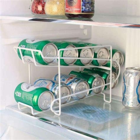 White Cans Storage Holders Racks Beverage Soda Coke Beer Can Dispenser