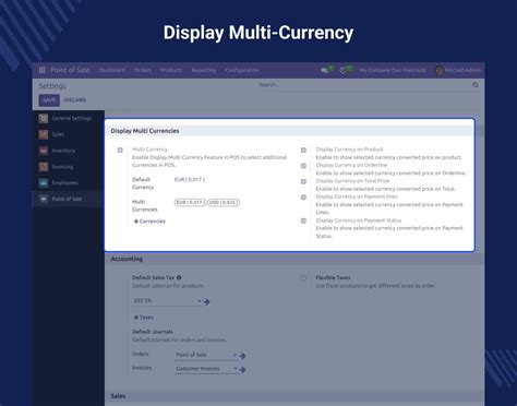 Odoo Pos Display Multi Currency Webkul