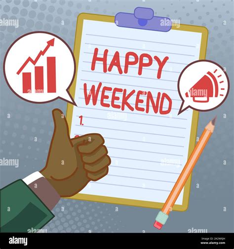 Text Caption Presenting Happy Weekend Business Idea Cheerful Rest Day
