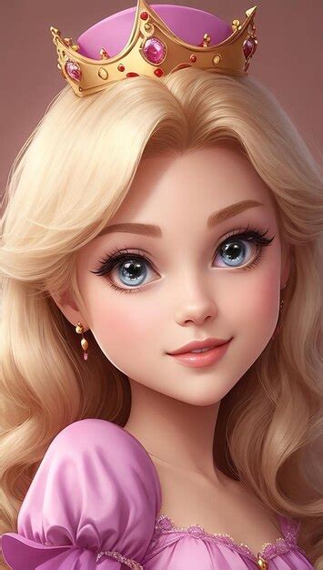 Personagem De Desenho Animado Linda Princesa Foto Premium
