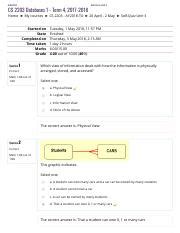 Self Quiz Unit Pdf CS Databases Term Self Quiz Unit Home My