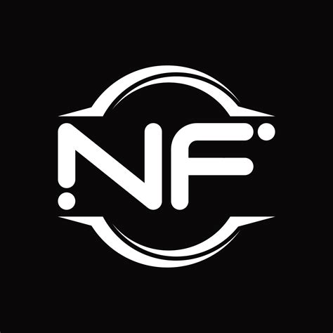 Nf Logo Monogram With Circle Rounded Slice Shape Design Template 16569457 Vector Art At Vecteezy