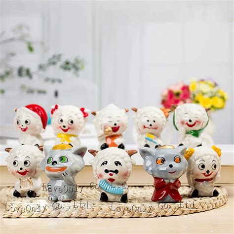 새로운 도착 1 개 슈퍼 귀여운 만화 미니 양고기 늑대 새끼 장식품 중국 스타일의 인형 중국 기념품 선물 외국인t Tst Cutets China