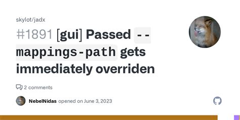 Gui Passed ` Mappings Path` Gets Immediately Overriden · Issue 1891
