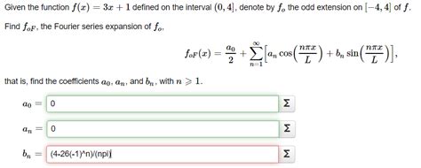 Solved Given The Function Fx3x1fx3x1 Defined On
