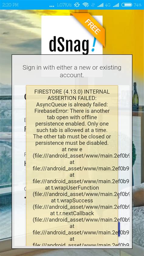 Firebase Error There Is Another Tab Opened With Offline Persistence