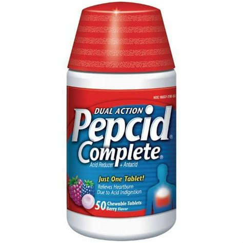 Pepcid Complete Acid Reducer Antacid Chewable Tablets Berry Pack Of 14