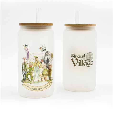 Frosted Glass Beer Can With Glass Straw Ancient Lore Village