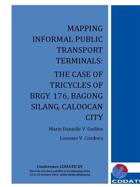 Mapping Informal Public Transport Termin Pdf Pdf Transport Public