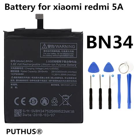 Xiao Mi Original Phone Battery BN For Xiaomi Redmi A Replacement Battery MAh