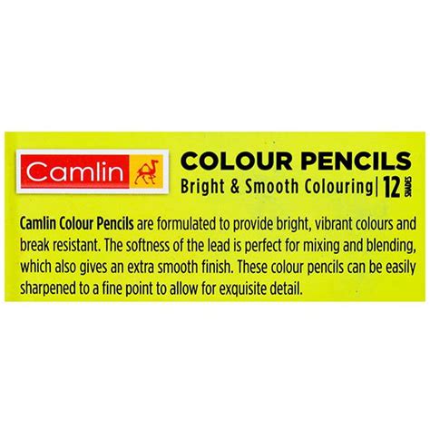 Wholesale Camlin Colour Pencils 175 Mm Free Sharpener 12 Shades