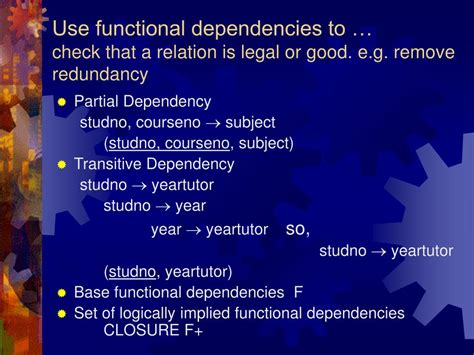PPT Functional Dependency And Normalisation In Database Design