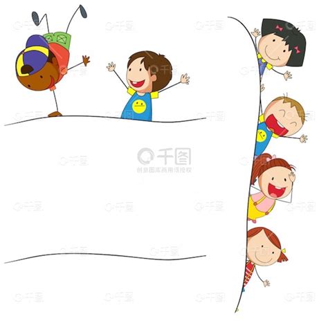 儿童背景 在空白模板上涂鸦儿童 模板免费下载 Ai格式 626像素 编号66063808 千图网