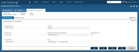 Workflow Properties Overview Usa Staffing Online Help