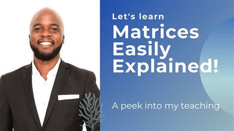 Matrices Youtube Matrices Youtube