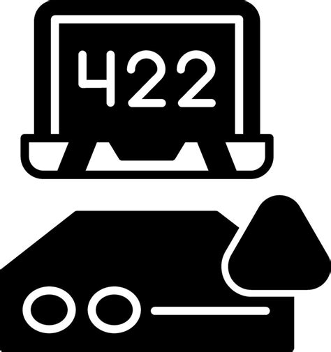 Unprocessable Entity Error Glyph 67207192 Vector Art At Vecteezy