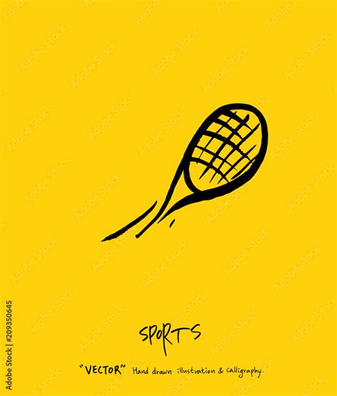 스포츠 포스터 손으로 그린 스포츠 그림 Stock Vector Adobe Stock