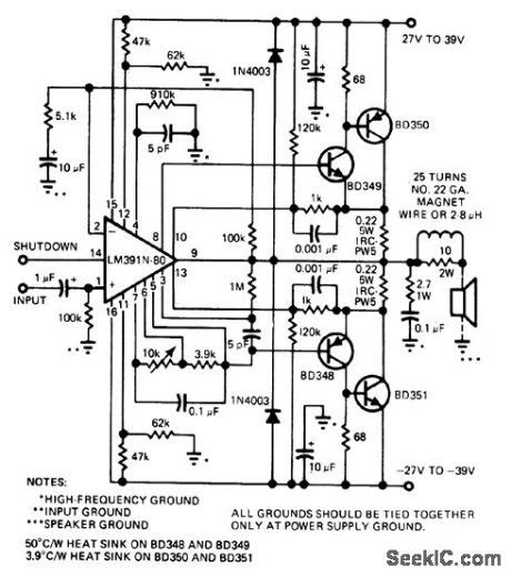 Index 6 Amplifier Circuits Audio Amplifier Circuit Circuit