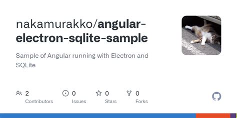 Github Nakamurakko Angular Electron Sqlite Sample Sample Of Angular