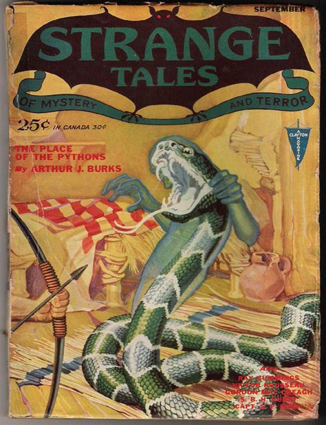 Strange Tales Pulp Magazines Glassy Science Fiction Archive