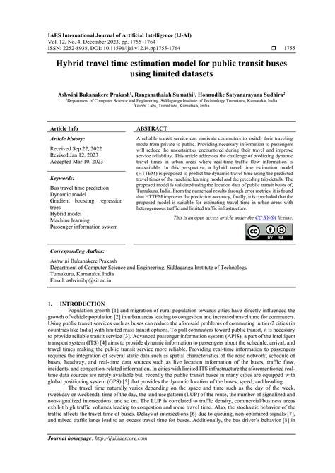 Hybrid Travel Time Estimation Model For Public Transit Buses Using
