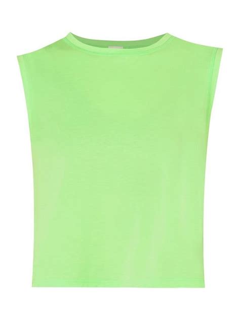 Sweaty Betty Breathe Easy Crop Muscle Tank Top Zest Green