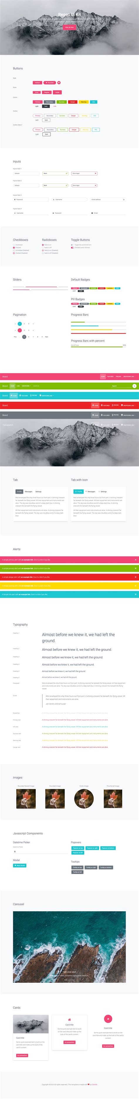 Regen Free HTML UI Kit