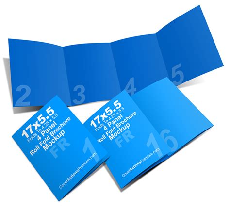 Roll Fold Brochure Template
