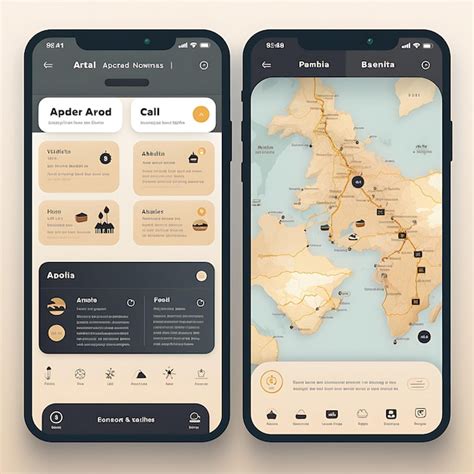 Premium Photo Mobile App Layout Design Of Geography Education Atlas