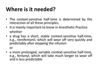 Context Sensitive Half Time In Anaesthetic Practice PPT