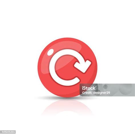 Reset Or Reload Button Icon Vector Design On White Background Stock