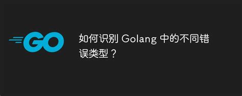 如何识别 Golang 中的不同错误类型 叮当号
