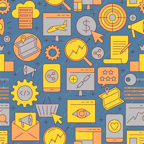 Premium Vector Seo Seamless Background