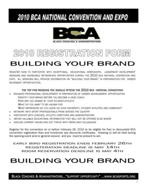 Fillable Online Convention Registration Form Pub Fax Email Print PdfFiller
