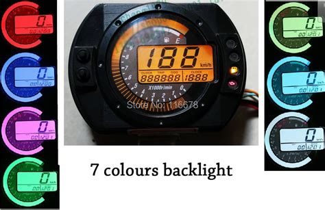 Universal Lcd Digital Odometer Speedometer Tachometer Motorcycle Rmp Motor Bike Scooter Golf
