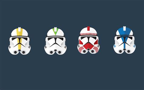 Clone Trooper Clone Commander Minimalism Helmet Star Wars