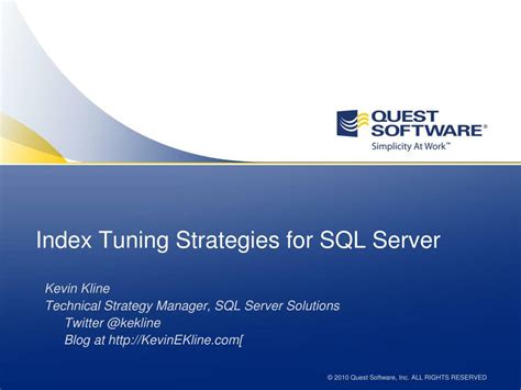 ppt index tuning strategies for sql server powerpoint presentation