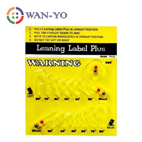 Yellow And Black Leaning Label Plus Shipping Indicator Sticker At Best
