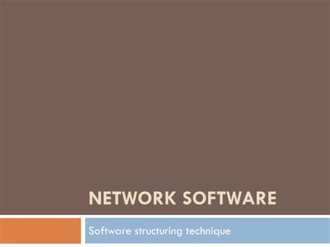 Network Software