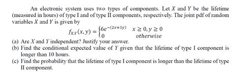 Solved An Electronic System Uses Two Types Of Components