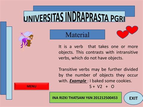 Slide Master 33 Transitive Verbs Ppt