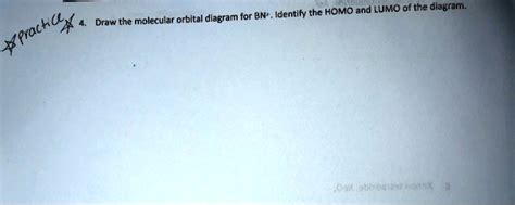Solved Draw The Molecular Orbital Diagram For Bn Identify The Homo
