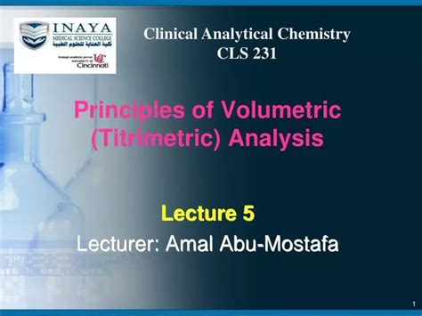 Ppt Principles Of Volumetric Titrimetric Analysis Powerpoint