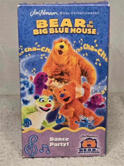 Bear In The Big Blue House Dance Party Vhs 2002 Jim Henson Tested £