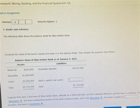 Solved Mework Money Banking And The Financial System Ch
