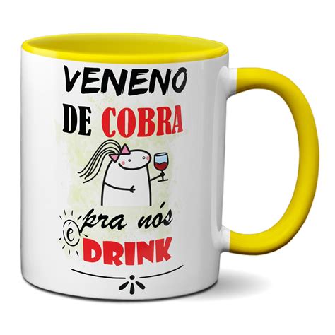 Caneca Flork Engraçada Veneno De Cobra Pra Nós É Drink Minha Caneca