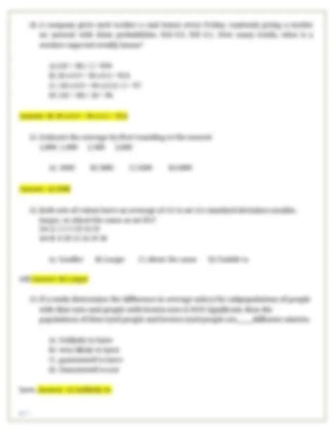 Math 216t Quantitative Reasoning Ii Week 5 Final Exam Questions With Verified Answers Lat